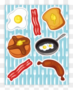 Breakfast Food Sticker/decal Sheet - Sticker - Free Transparent PNG ...
