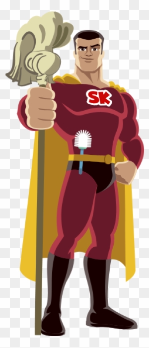 Domestic Cleaning Canberra - Super Hero Cleaning Art - Free Transparent ...