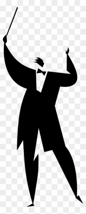 Vector Illustration Of Symphony Orchestra Conductor - Vector ...