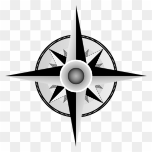 Grayscale Compass Tools Free Black White Clipart Images - Map Compass ...