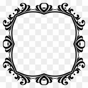 Framed Painting Clipart Black And White Clipart Decorative - Picture ...