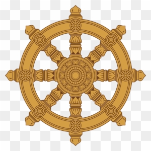 Buddhism Wheel Vector - Dharma Chakra With Hand - Free Transparent PNG ...