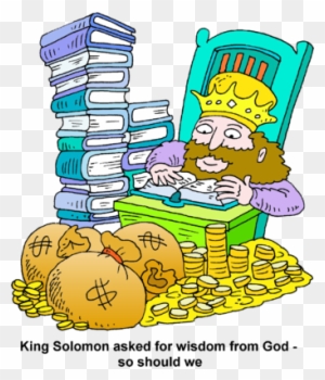 King Solomon With A Pile Of Money And A Stack Of Books - King With ...