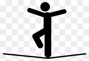 Quick Workout - Slackline - Stick Man Balance - Free Transparent PNG ...