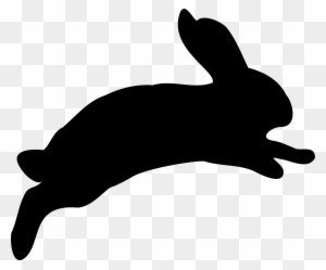 Jumping Rabbit By Snifty - Rabbit Silhouette - Full Size PNG Clipart ...