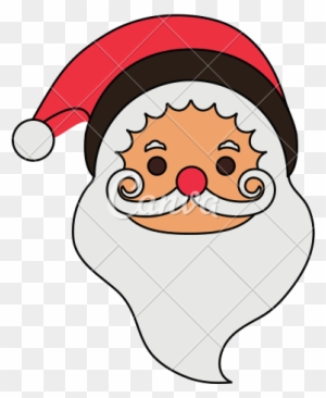Color Image Cartoon Front View Face Santa Claus - Color Image - Free ...