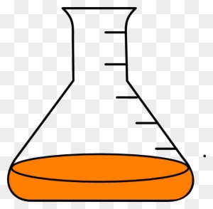 Erlenmeyer, Flask, Fluid, Chemistry, Orange, Media - Chemistry Clip Art ...