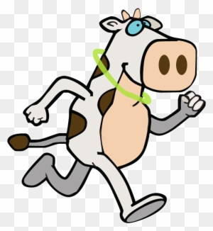 Enter Davis - Cartoon Cow Running - Free Transparent PNG Clipart Images ...