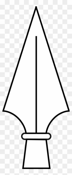 Meuble Héraldique Fer De Lance - Outline Of A Spear - Free Transparent ...