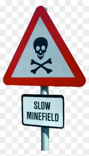 Minefield Sign - Cafepress Skull N Bones Throw Pillow - Free ...