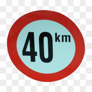Traffic Sign 40 Km/h For Belgium Ø210 White With Red - Portrait Of A ...