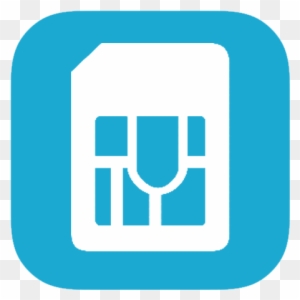 Dual Sim Icon Sign - Sim Card Icon Blue - Free Transparent PNG Clipart ...
