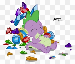Remastered By Frankrt - Mlp Spike Eating Gems - Free Transparent PNG ...