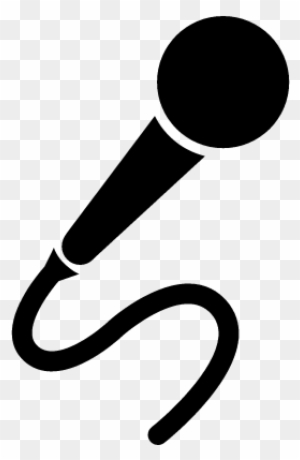 Microphone With Wire Vector - Microphone Silhouette - Free Transparent ...