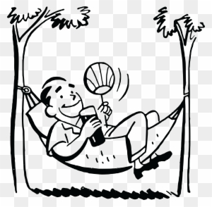 Relaxation Hammock Royalty-free Clip Art - Cartoon Person Resting ...