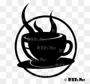 Coffee Cup Silhouette Dxf File For Cnc Cutting Machine - Coffee Cup Dxf ...