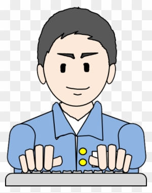 Cool Asian Man Gesture Factory Workers In Japan Illustration - Cartoon ...