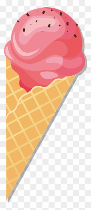 Strawberry Ice Cream Cone Clip Art