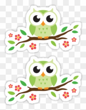Cute Owl On Branch Clip Art At Clker - Cartoon Owl - Free Transparent ...