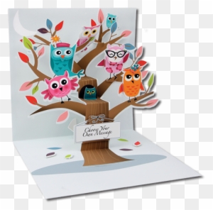 Owls - Owl Pop Up Card - Free Transparent PNG Clipart Images Download
