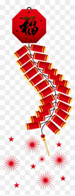 Chinese New Year Firecrackers Clipart Black