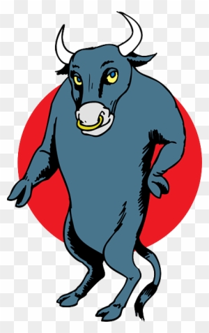 Tail Cartoon, Bull, Standing, Horns, Animal, Tail - Bull Standing Up ...