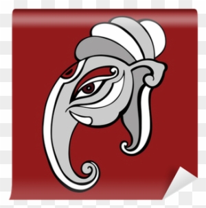 Ganesha Hand Drawn Illustration - Cartoon Elephant In Pooram - Free ...