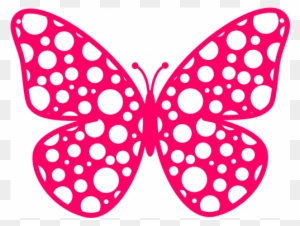 Butterfly Polka Dot Free - Butterfly With Polka Dots - Free Transparent ...