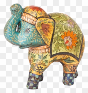 Terracotta Elephant Hand Painted - Terracotta - Free Transparent PNG ...
