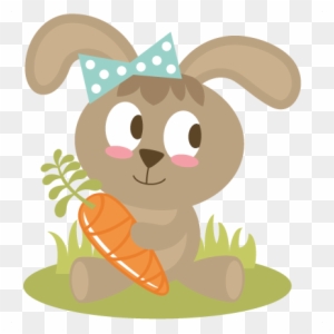 Easter Bunny Holding Carrot Svg Files Easter Svg File - Easter Bunny ...