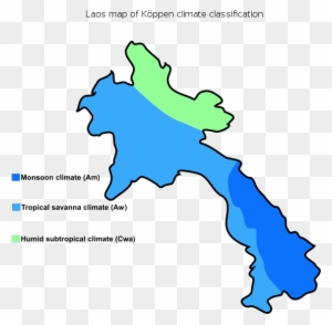 Laos Map Of Köppen Climate Classification - Laos Climate Map - Free ...