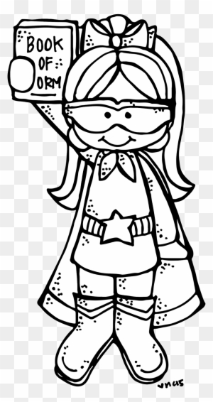 Black And White Superhero Words Clipart