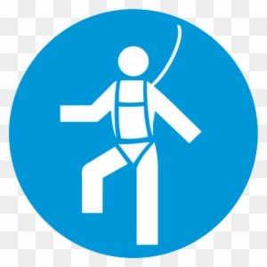 Working At Height Safety Harness Clipart - Use Safety Harness Sign ...