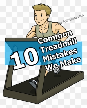 Treadmill Mistakes - Fitness Cartoon - Free Transparent PNG Clipart ...