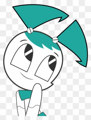 Adorable Jenny - Vector - Blue Robot Girl Cartoon - Free Transparent ...