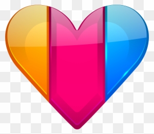 Image Of Three Hearts Inside Of Each Other In The Colors - Heart - Free ...