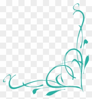 Turquoise Corner Border Design - Free Transparent PNG Clipart Images ...