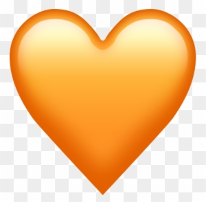 Orange Heart Clip Art Images Gallery - Iphone Orange Heart Emoji - Free ...