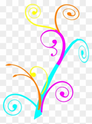 Colorful Swirls Clipart - Tree Branch Clip Art - Free Transparent PNG ...