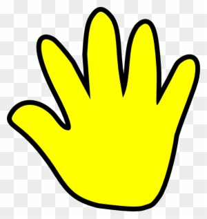Hand Print Dark Yellow Handprint Flower Craft For Kids: Paint A Black