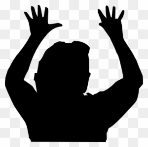 Free Raised Hand In Silhouette - Raising Hand Vector Png - Free ...