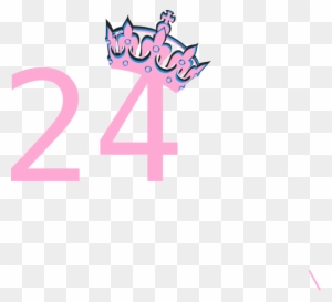 Number Drawing Clip Art - Number 24 In Pink - Free Transparent PNG ...