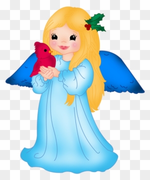 Blue Little Angel With Bird Png Clipart - Art - Free Transparent PNG ...