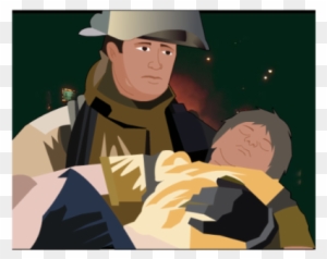 Firefighter Saving People - Firefighter Saving Person Clipart - Free ...