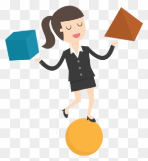 Business Woman Juggling Responsibilities - Drawing - Free Transparent ...