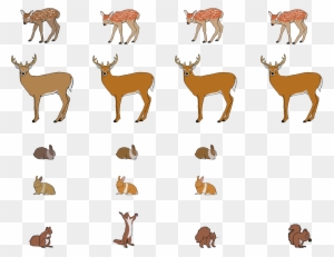 Woodland Animals And Squirrel Poses - Sprite Sheet Deer - Free ...