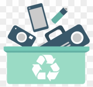 E-waste - Green Recycle Stickers With White Recycle Logo -友软网络