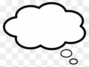 Can You Imagine Clip Art At Clker - Thinking Bubble Png White - Free ...