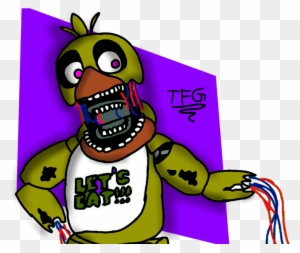 Withered Chica By Thatfnafgamer - Cartoon - Free Transparent PNG ...