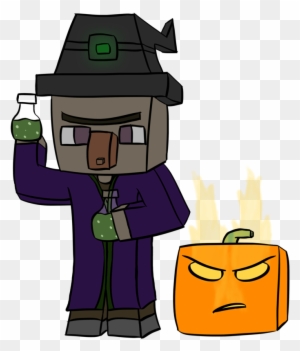Witch In Minecraft By Robzgraphics - Minecraft Transparent Cartoon Mobs ...